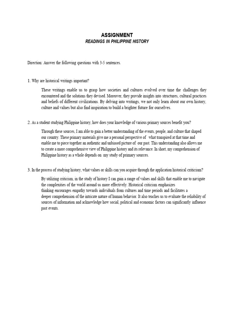 Readings in Philippine History (Historical Readings | PDF