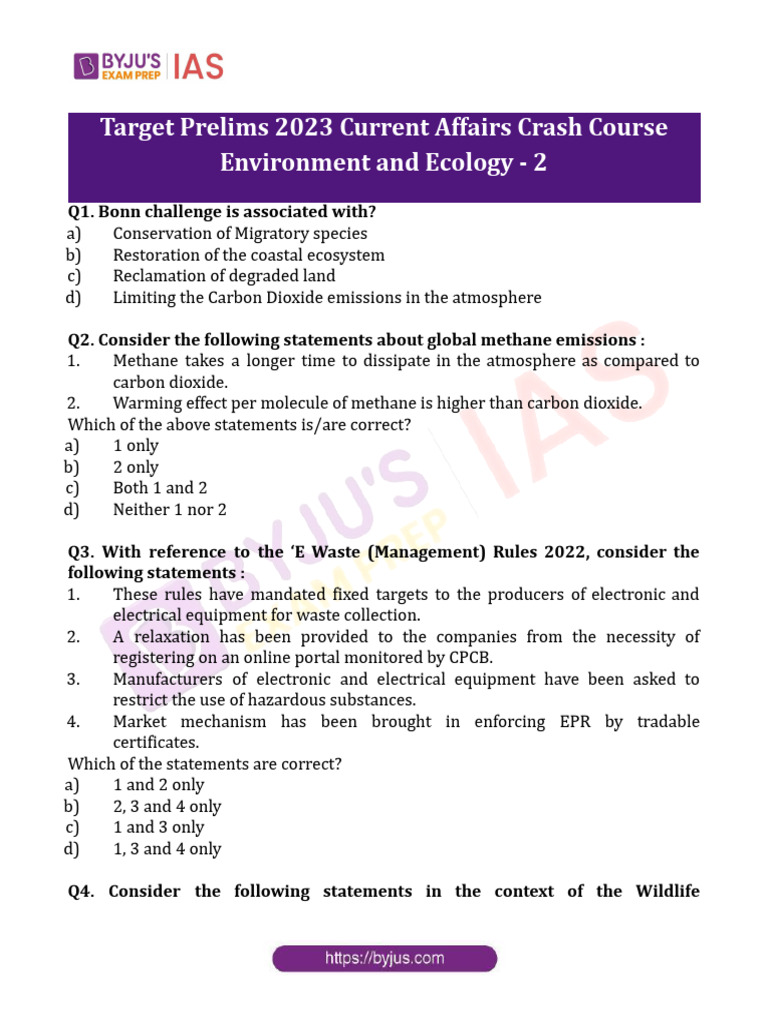 BYJUS Exam Prep IAS Environment and Ecology II | PDF | Climate Change ...
