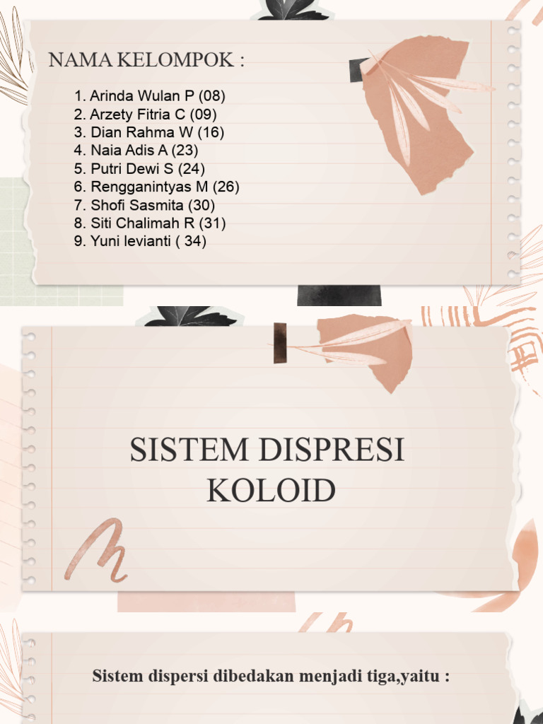 Sistem Dispersi Koloid | PDF
