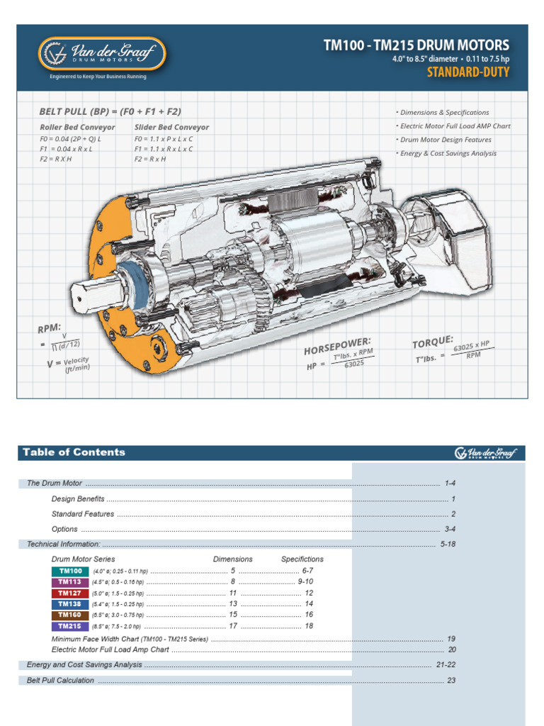 TM100 - TM215 STANDAR DUTY CATALOG - 600 01 v5b | PDF | Electric Motor ...