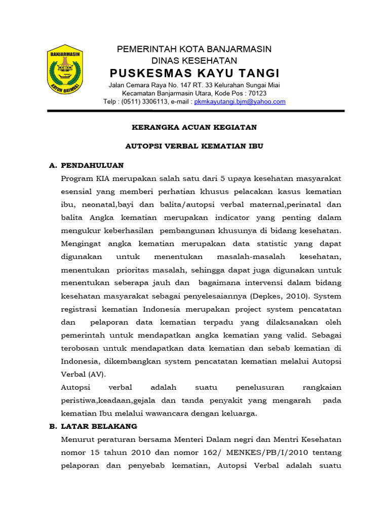 KAK OTOPSI VERBAL IBU 2022 | PDF