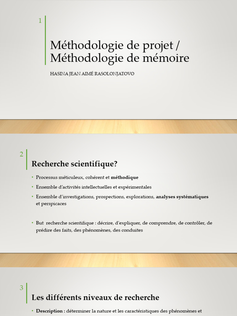 Méthodologie de projet et mémoire | PDF | Mémoire | Théorie