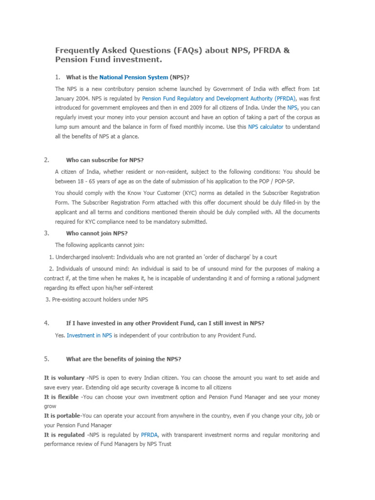 NPS-HDFC-Frequently Asked Questions | Download Free PDF | Asset ... NPS-HDFC-Frequently Asked Questions | Download Free PDF | Asset ...