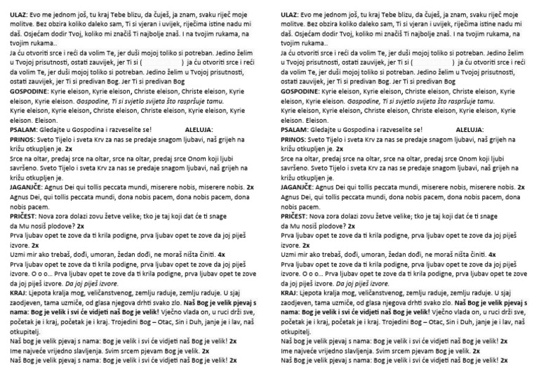 Vjencanje Pjesme | PDF