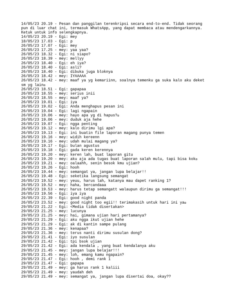 Chat WhatsApp Dengan Mey | PDF