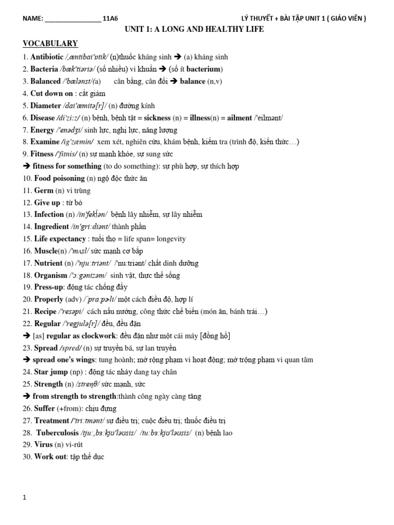 UNIT 1 - Bản giáo viên chỉnh sửa (1) | PDF