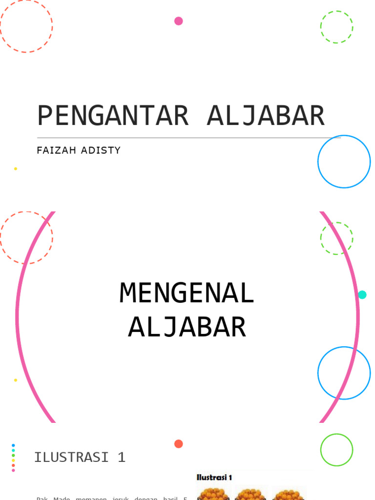 Pertemuan 1 - Pengantar Aljabar | PDF | Seni & Disiplin Bahasa | Griya & Taman