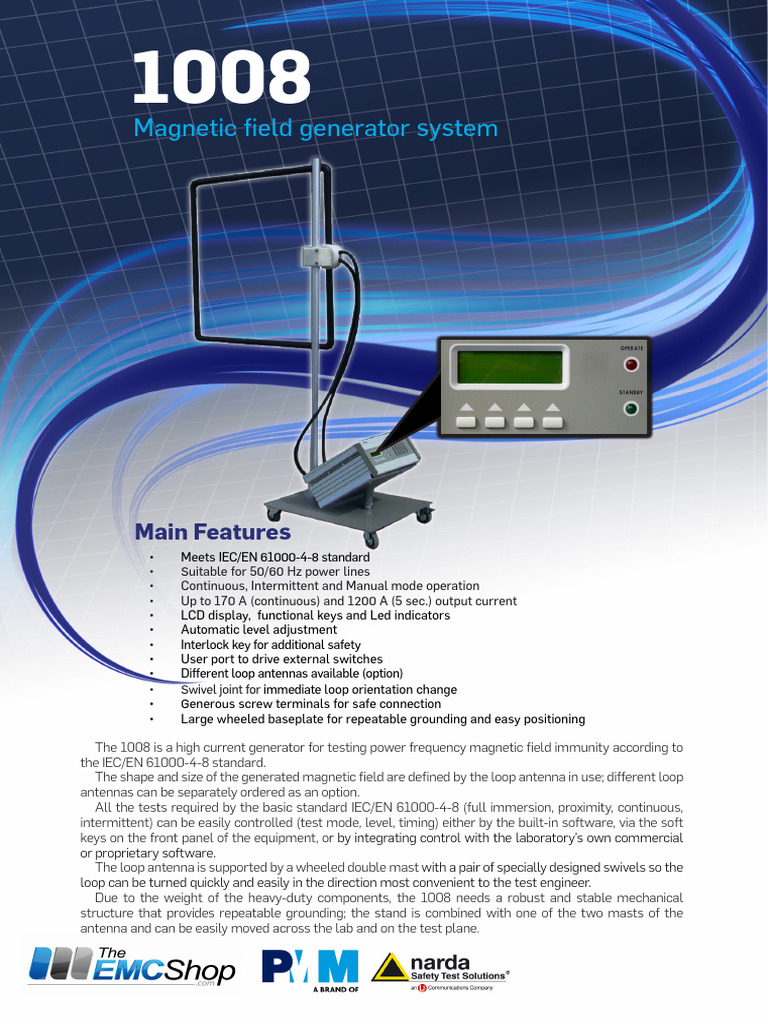 PMM 1008 Data Sheet | PDF | Hertz | Electromagnetic Interference