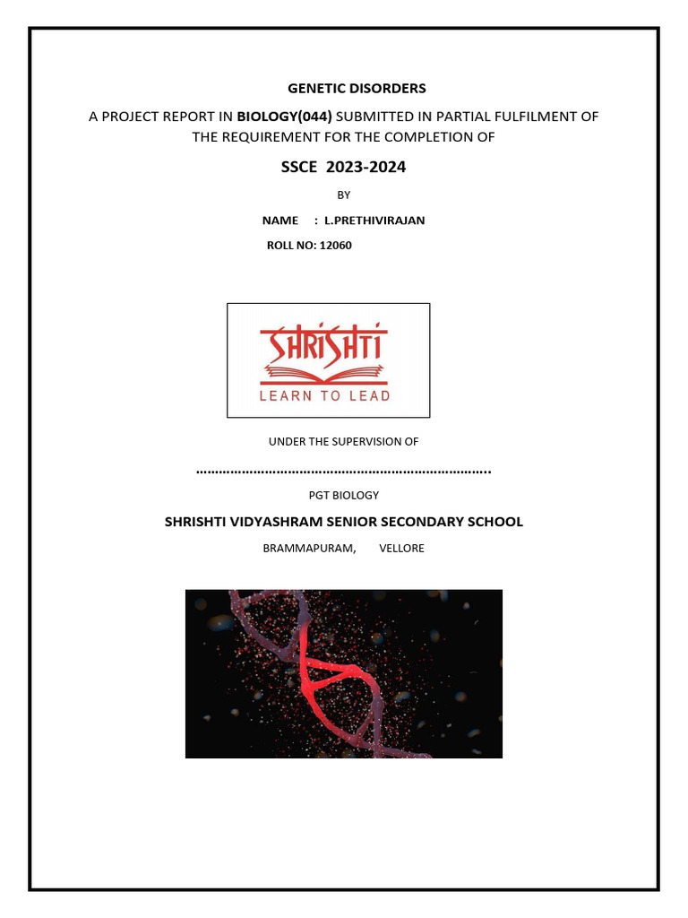 Mendelian Disorders Class 12 | PDF | Dominance (Genetics) | Genetic ...