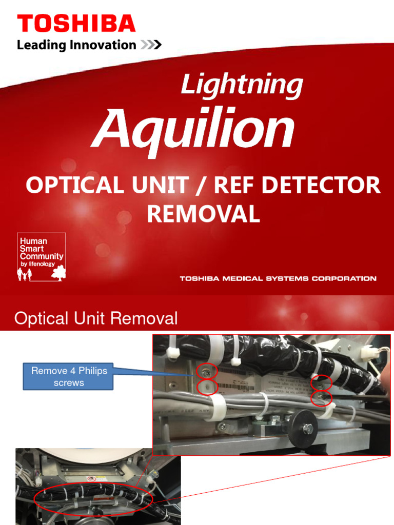 Aquilion Lightning - optical unit reference detector removal | PDF ...