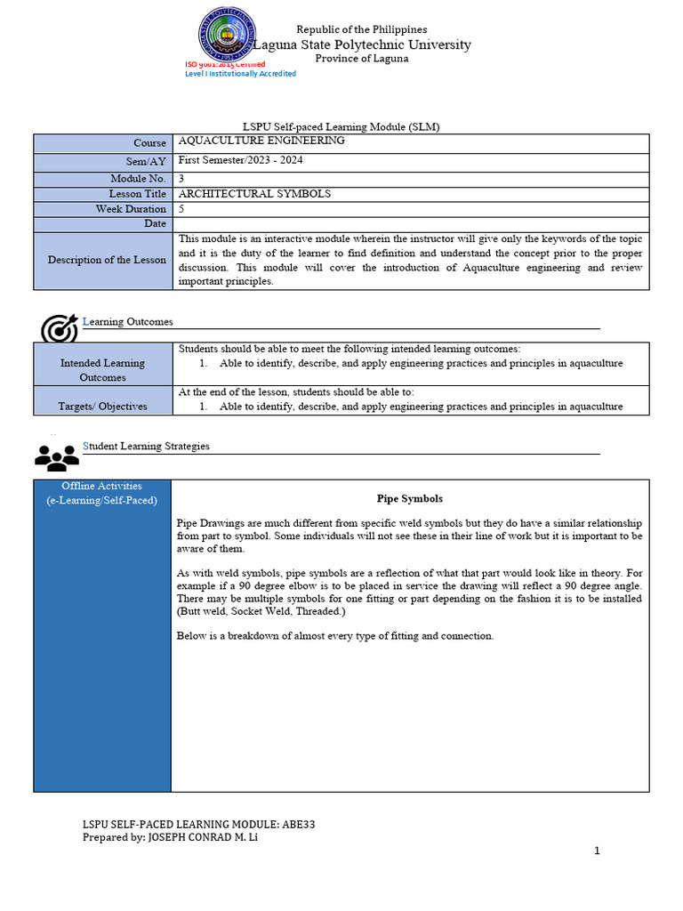 Architectural Symbols - JCL - Module3 | PDF | Career & Growth