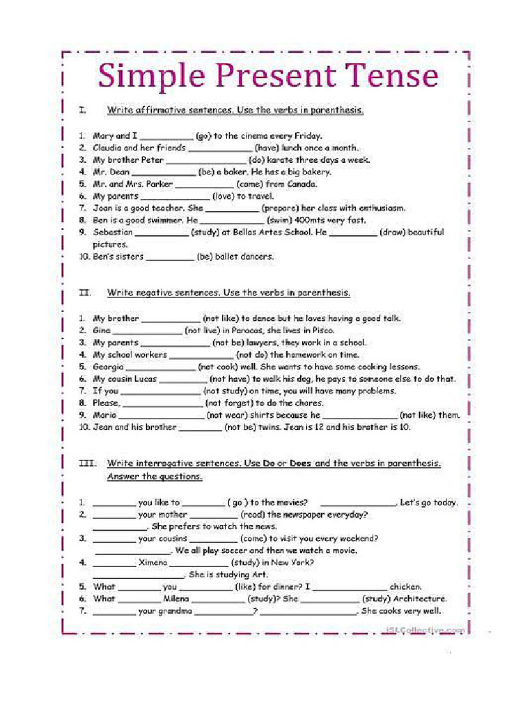 Simple Present | PDF