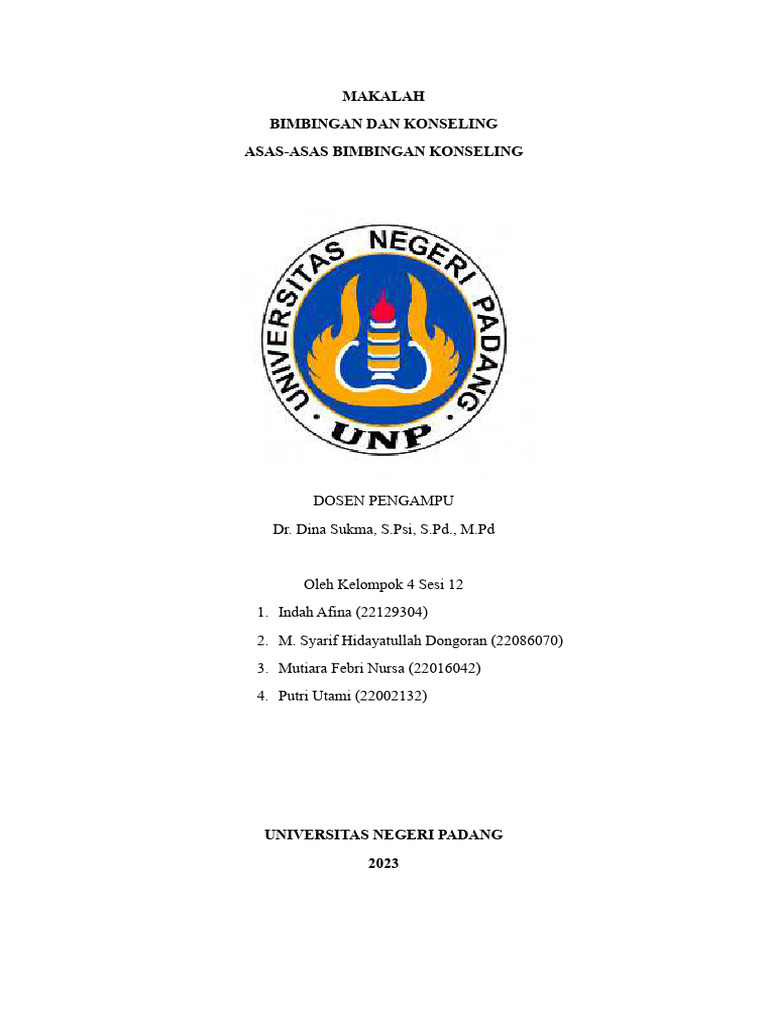 Makalah Bimbingan Konseling Kelompok 4 | PDF | Karier & Perkembangan