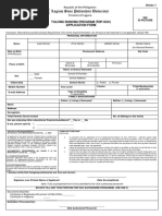 TDP Application Form | PDF