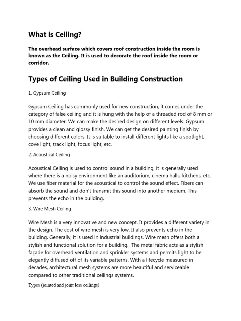 Ceiling | PDF | Home & Garden | Technology & Engineering