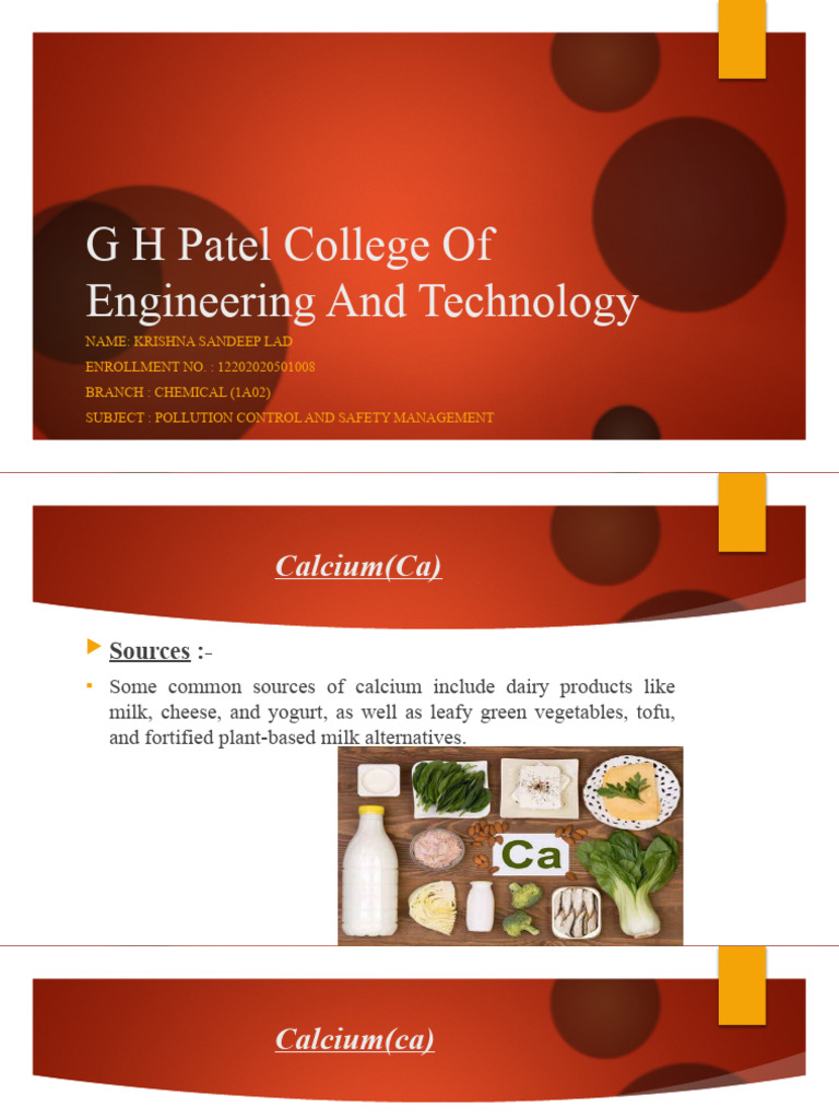 Calcium - Copper PPT - PCSM | PDF