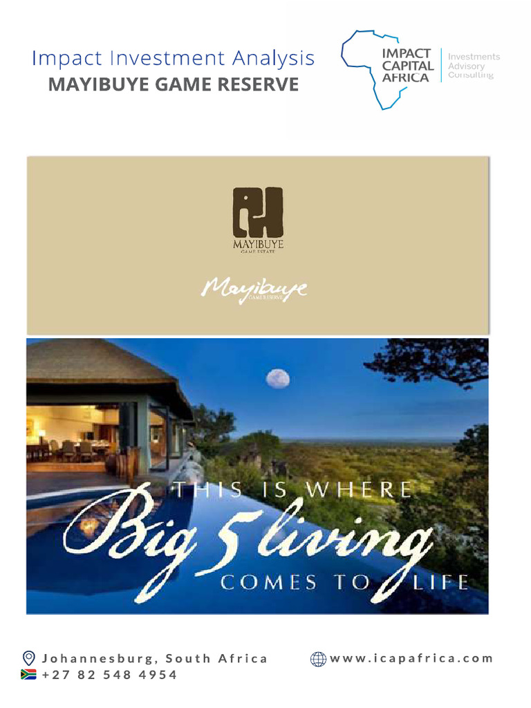 Mayibuye Game Reserve Tourism Agric Residence | PDF