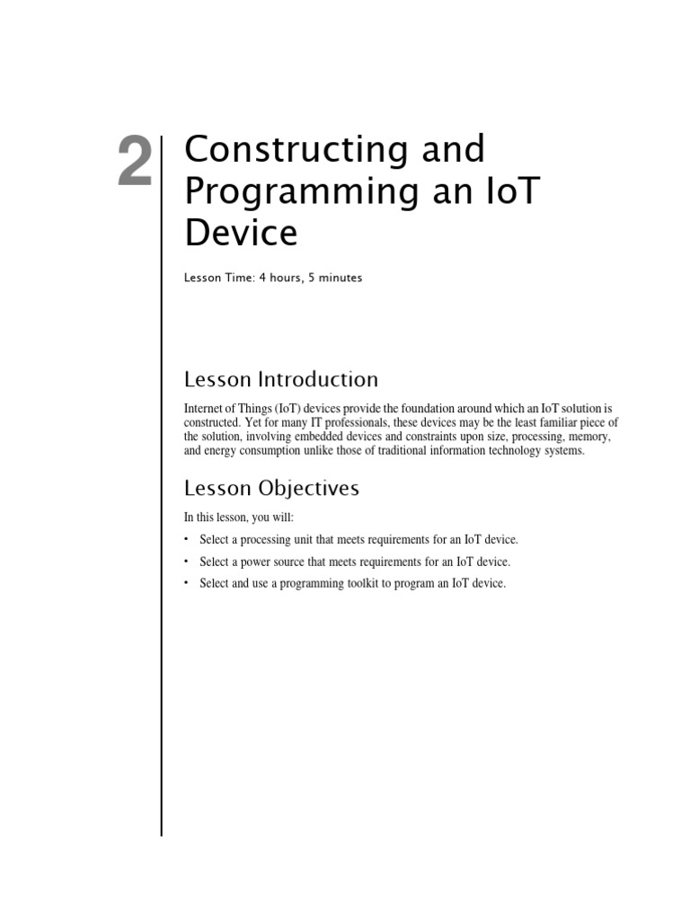 IoT Device Construction and Programming | PDF | Computers