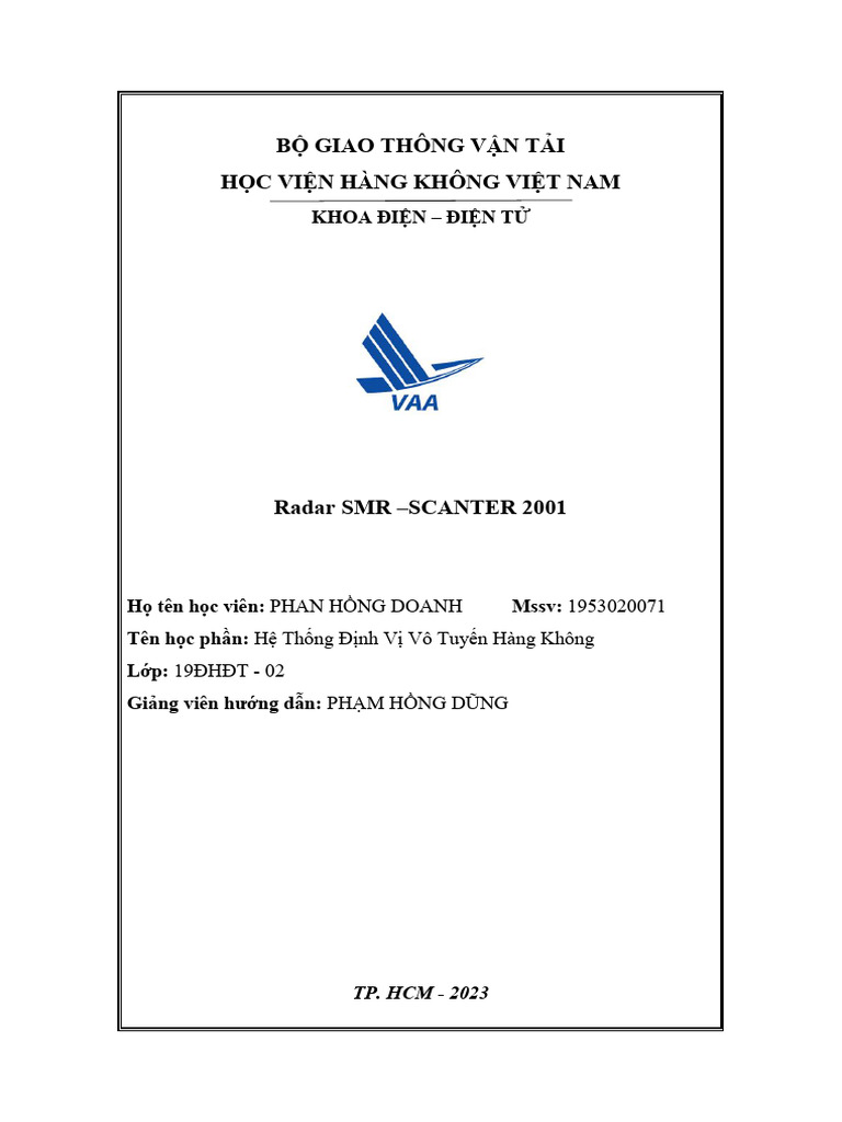 Radar SMR Scanter 2001 | PDF