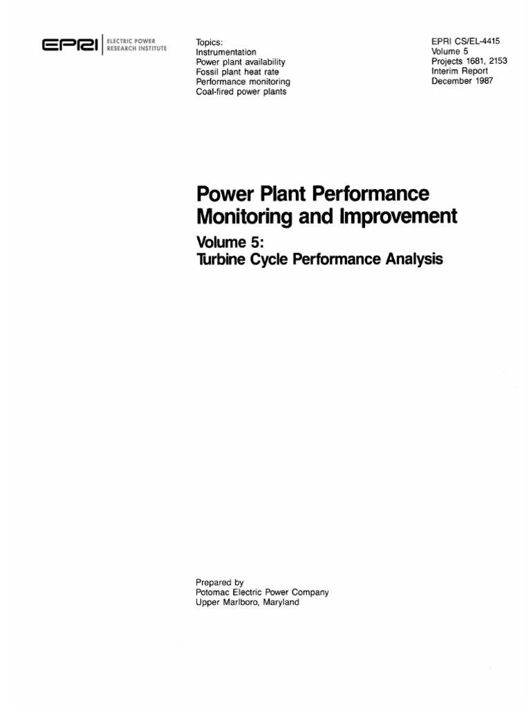 CS - El - 4415 - V5 - Power Plant Performance Monitoring | PDF CS - El - 4415 - V5 - Power Plant Performance Monitoring | PDF