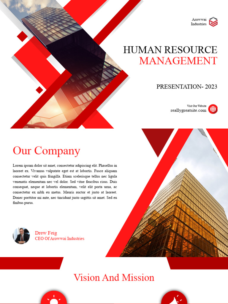 Red and White Modern Human Resource Management Presentation - 20230912 ...
