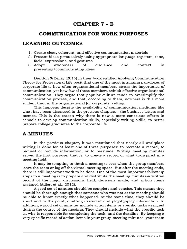 Pur Com Chapter 7B | PDF | Communication