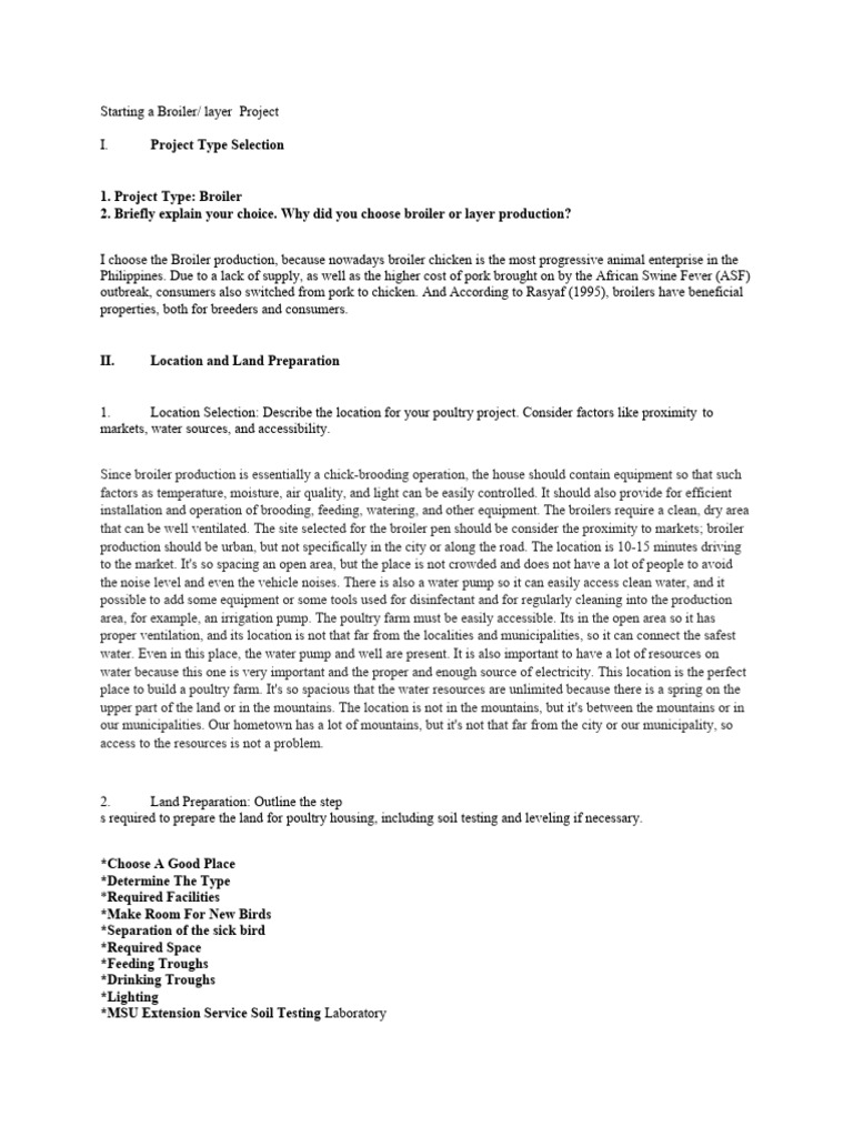 Broiler Proposal | PDF | Poultry Farming | Broiler