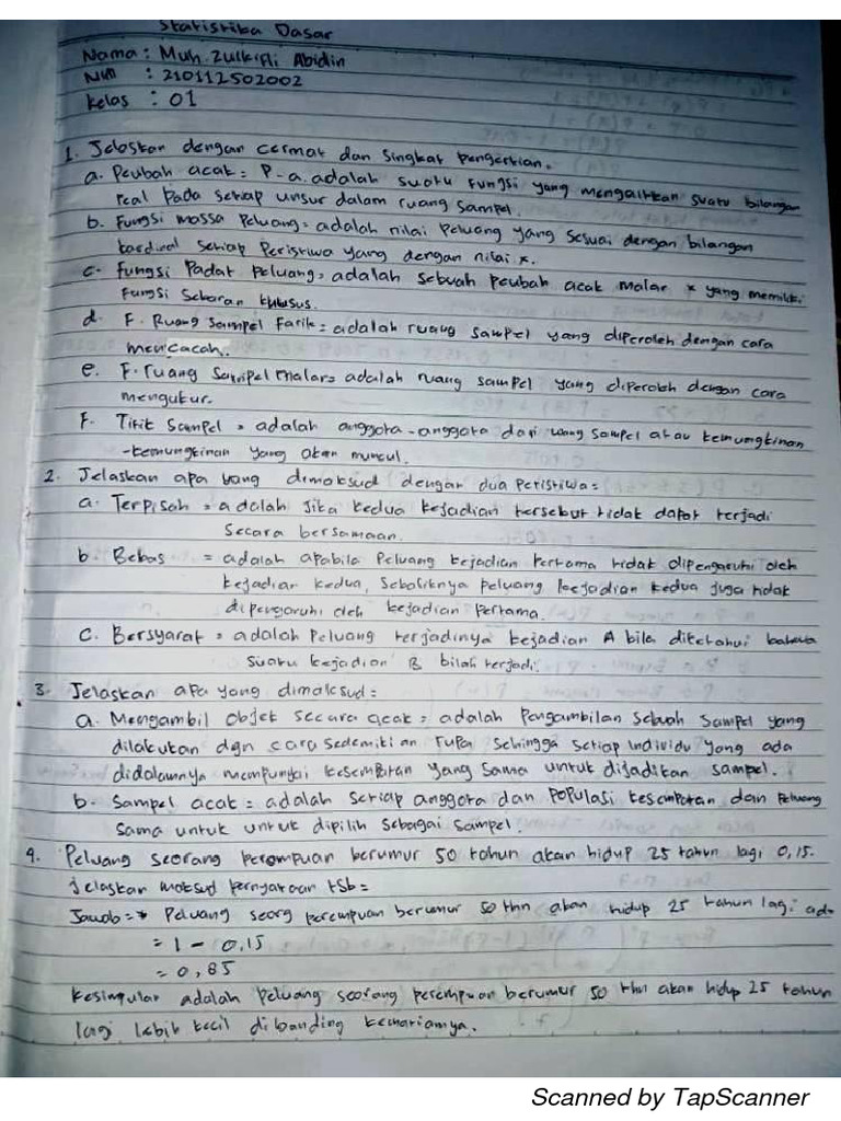Statistika Dasar, 01 18 Muh - Zulkifli Abidin | PDF