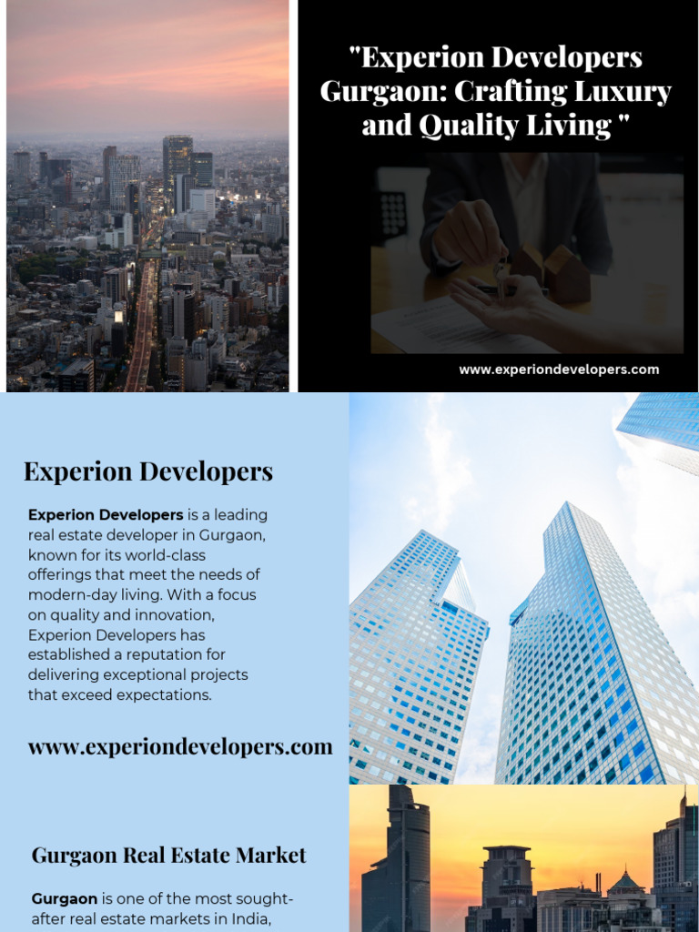 Experion Developers: Luxury Living in Gurgaon | PDF