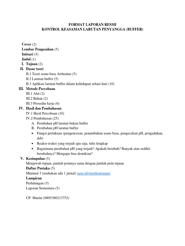 Format Laporan Resmi C2 | PDF