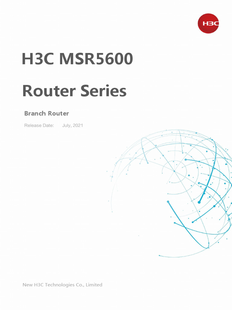 H3C MSR5600 Router Series Overview | PDF | Computer Network | Virtual ...
