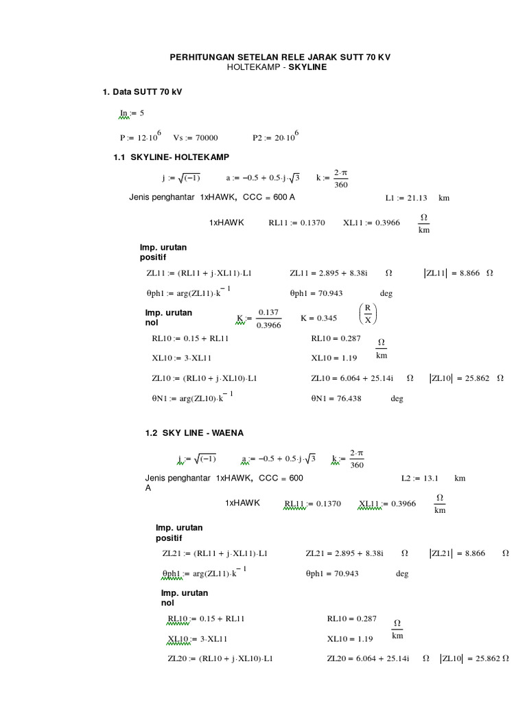 Distance Relay Calculation | PDF | Electricity | Electrical Engineering