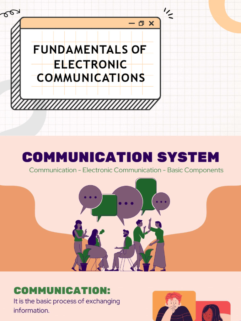 Fundamentals of Electronic Communication Introduction To Communication System and Noise Analysis ...