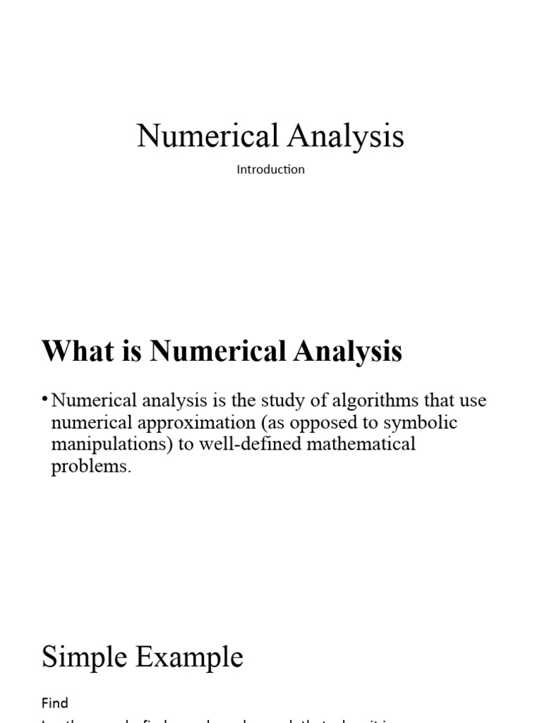 Numerical Analysis Introduction | PDF | Numerical Analysis ... Numerical Analysis Introduction | PDF | Numerical Analysis ...