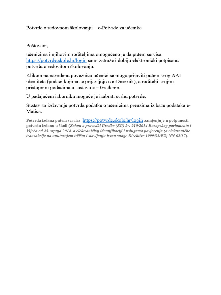 Potvrde o Red SK | PDF