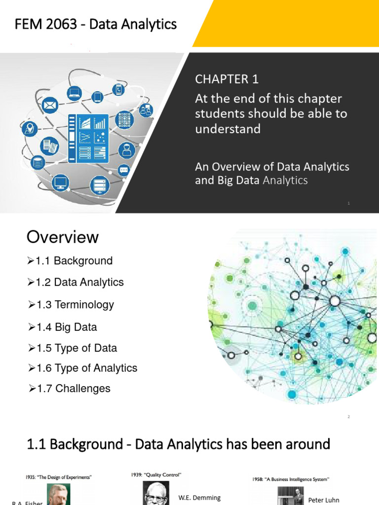 Chapter 1 Introduction Data Analytics | PDF | Data Analysis | Analytics