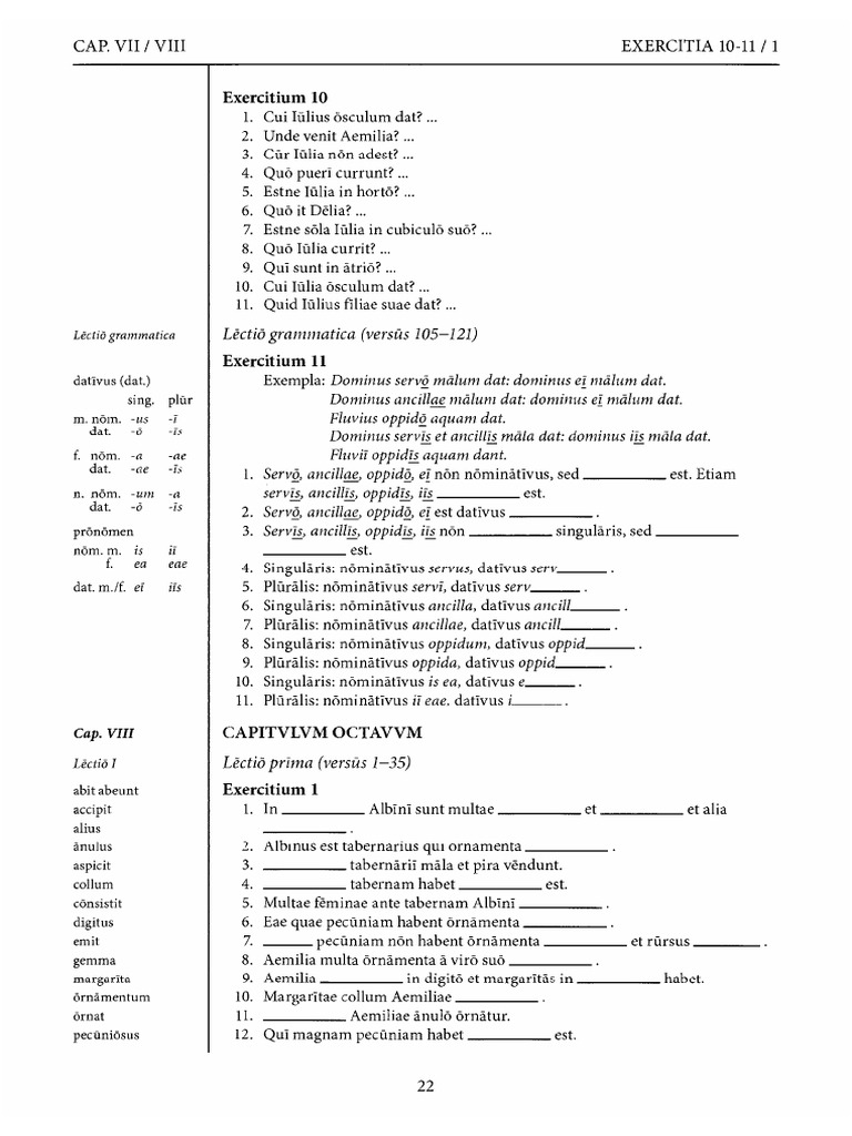 Exercitia Cap. Viii | PDF