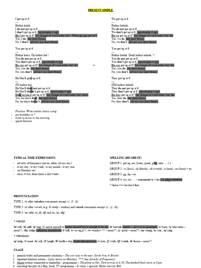Angol | PDF | Grammatical Tense | Verb