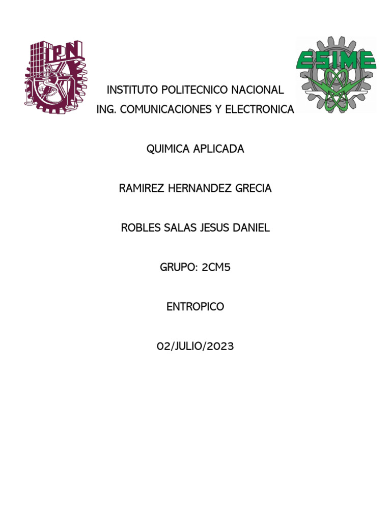 Guia Entropico | PDF | Métodos y materiales de enseñanza | Ciencia y ...