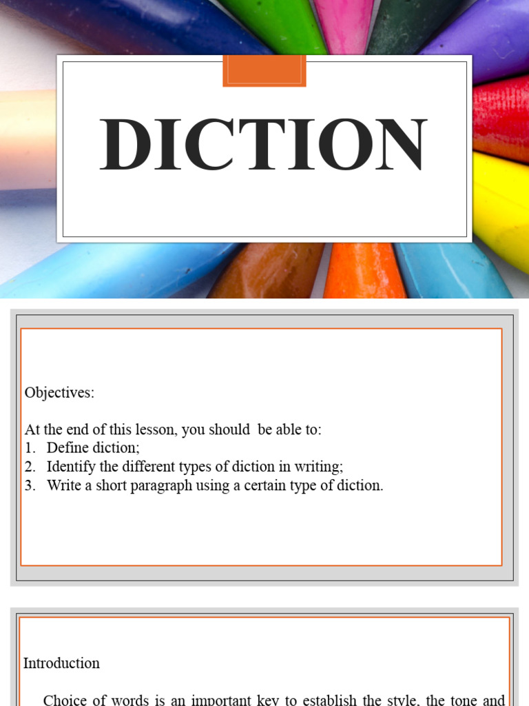 Diction | PDF