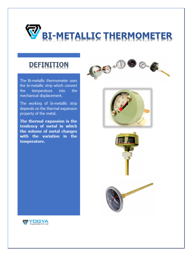 Bi-Metallic Thermometer | PDF | Thermometer | Switch