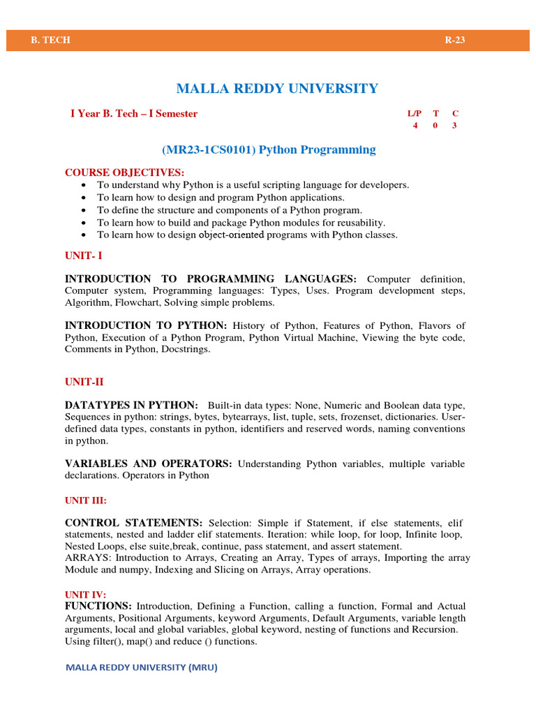 1-1 Syllabus R23 - CSE & DS | PDF | Html Element | Eigenvalues And ...