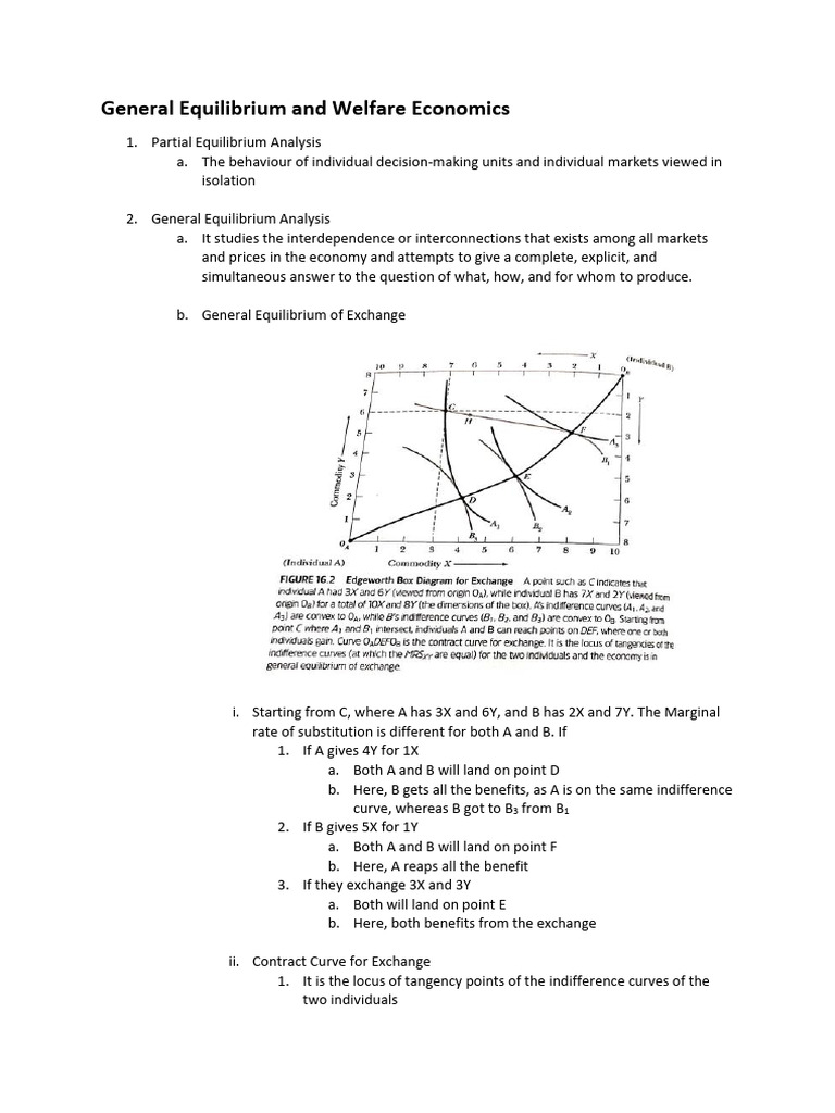 Ch16 - General Equilibrium and Welfare Economics | PDF