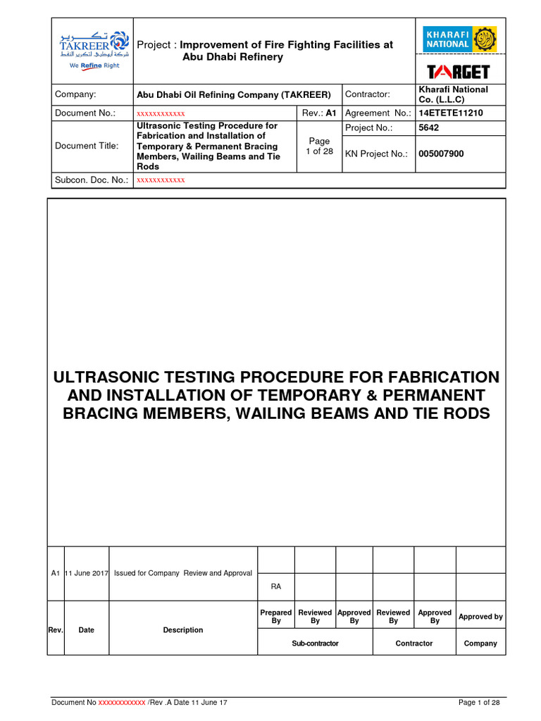 UT Procedure Rev. A1 | PDF | Calibration | Ultrasound
