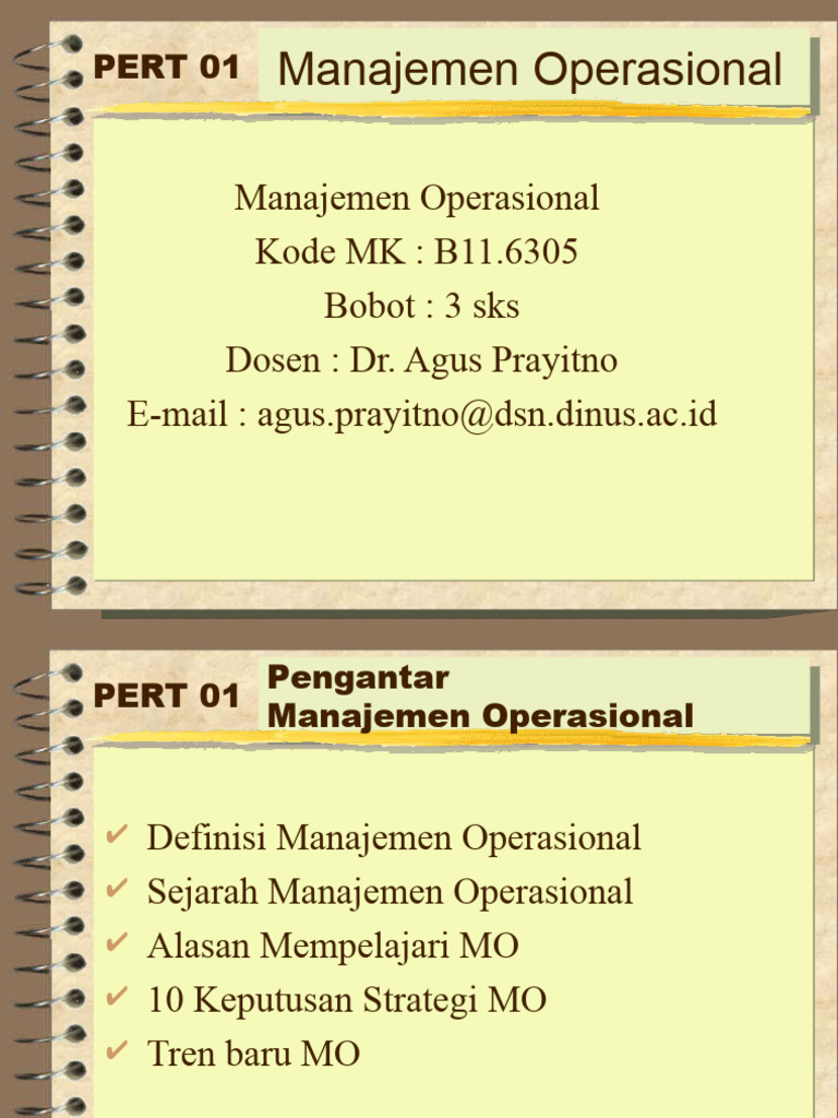 Mo Manajemen - Operasional | PDF | Bisnis