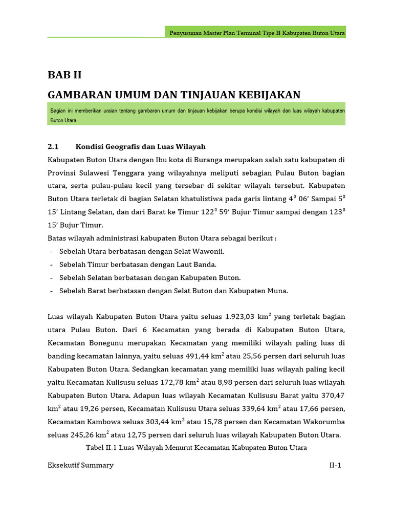 Master Plan Terminal Buton Utara | PDF