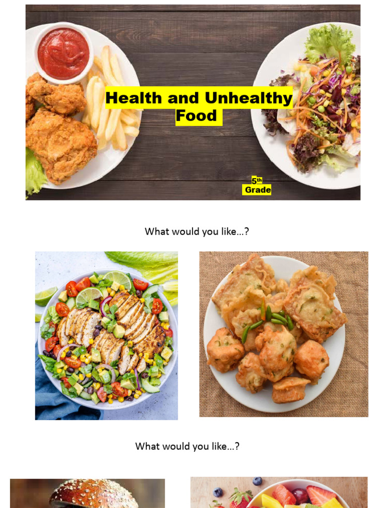 5th Grade Health and Unhealthy Food | PDF