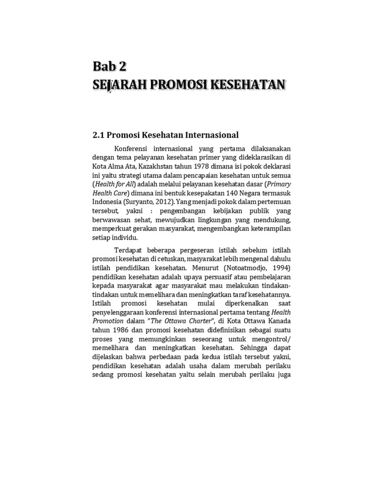 Sejarah Promkes | PDF