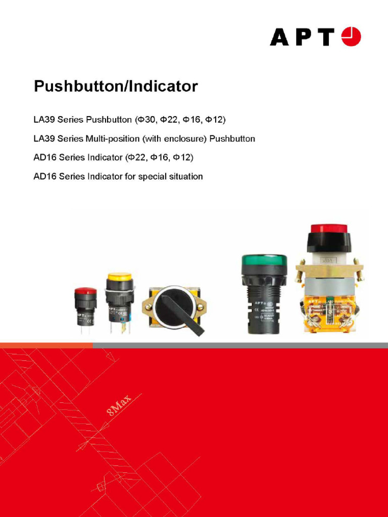 LA39 Series Pushbutton AD16 Series Indicator Light Selection Manual | PDF LA39 Series Pushbutton AD16 Series Indicator Light Selection Manual | PDF