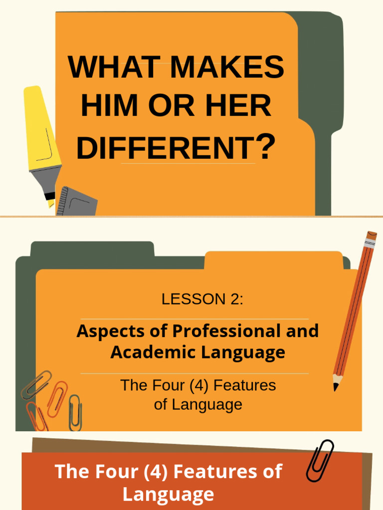 Lesson 2 Aspects of Professional and Academic Language | Download Free ...